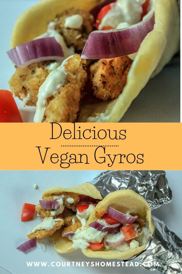 Easy Vegan Gyros with Tzatziki Sauce - Courtney's Homestead