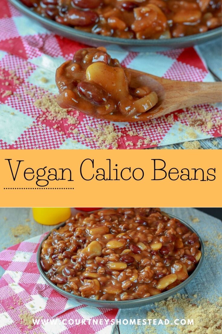 Vegan Calico Beans - Courtney's Homestead