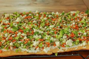 Easy Vegan Vegetable Ranch Pizza - Courtney's Homestead