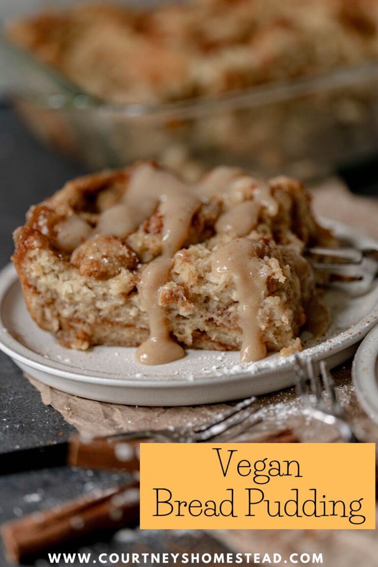 Vegan Bread Pudding Recipe - Courtney's Homestead