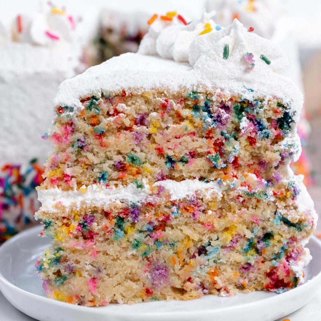 Vegan Funfetti Cake Recipe - Courtney's Homestead